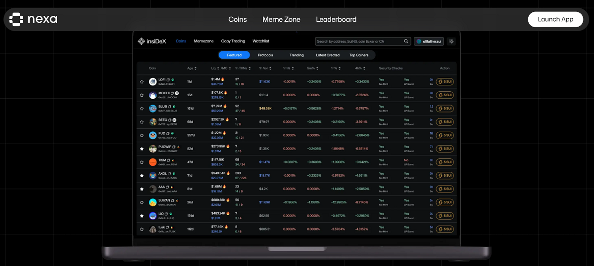 Nexa: Revolutionizing Your Crypto Trading Experience on Sui